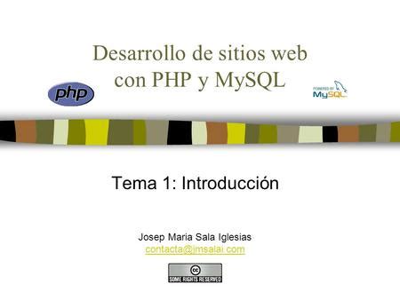 Desarrollo de sitios web con PHP y MySQL - ppt descargar