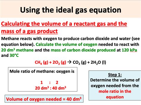 AS Chemistry The Ideal Gas Equation Teaching Resources