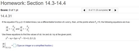 Solved Homework Section 14 3 14 4 Score 0 Of 1 Pt 8 Of 11 Chegg