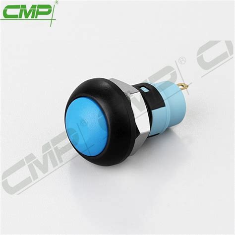CMP Ball Domed 12mm Colored Plastic Latching Push Button Switch 12mm Plastic Push Button And