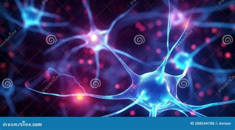 Neon Glow Of Neural Synapses Weaving Intricate Connections Generative