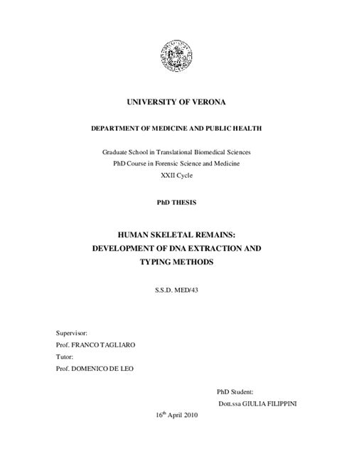 Pdf Human Skeletal Remains Development Of Dna Extraction And Typing Methods
