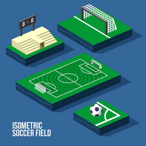 Isometric Soccer Field Vector 201275 Vector Art At Vecteezy
