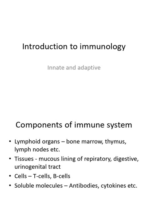 Introduction To Immunology Innate Immunity 5 Pdf