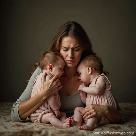Angry Mother With Babies Stable Diffusion Online