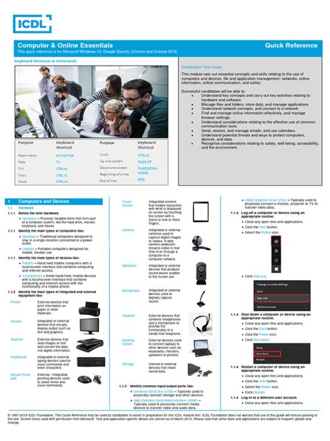Icdl Computer And Online Essentials 10 Qrg Pdf Computer File Byte