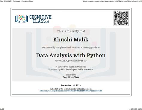 Dataanalysis Python Certification Cognitiveclass Datainsights