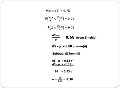 Mean S D Quartiles Deciles Percentiles By Using Normal Distribution