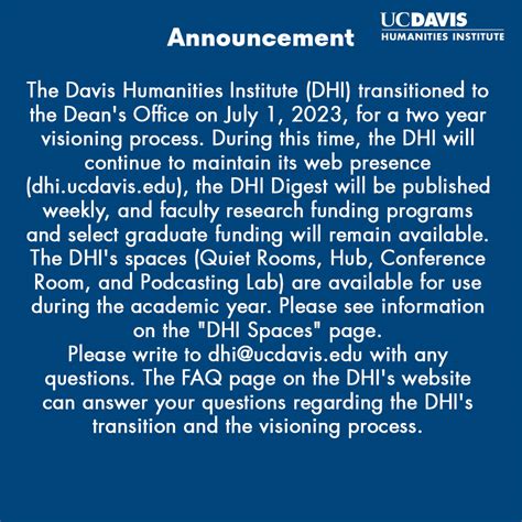Uc Davis Humanities Institute