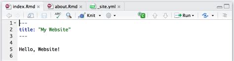 R Markdown Websites