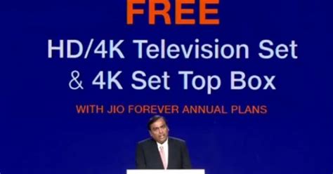 Jio Gigafiber To Come With Free K Led Tv For Jio Forever Plan Users