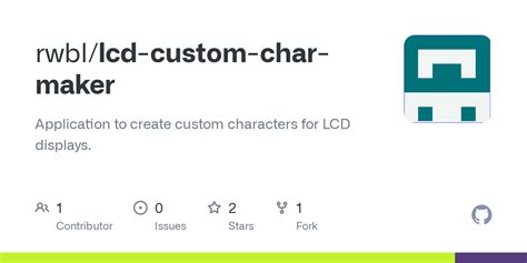 Github Rwbl Lcd Custom Char Maker Application To Create Custom Characters For Lcd Displays