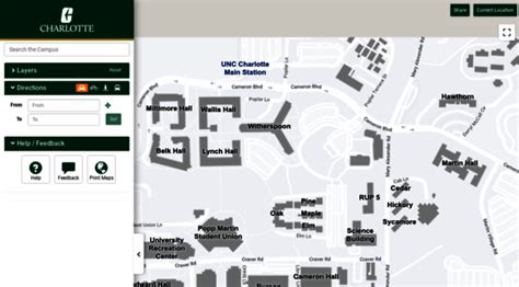Unc Charlotte Web Map Map S Unc C