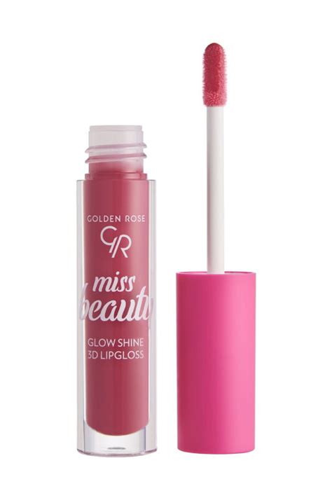 Miss Beauty Glow Shine 3D Lipgloss : Golden Rose