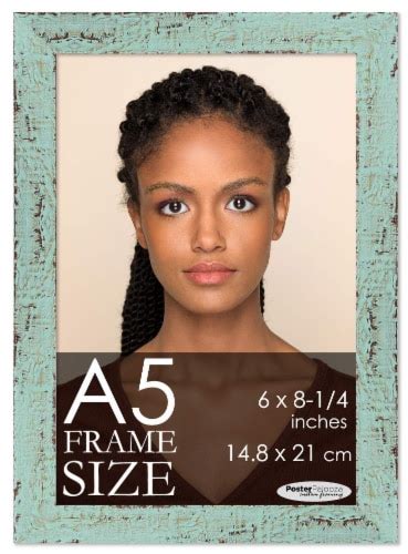 A5 Frame Green Rustic Farmhouse 6x825 Frame Shabby Chic Wood A5