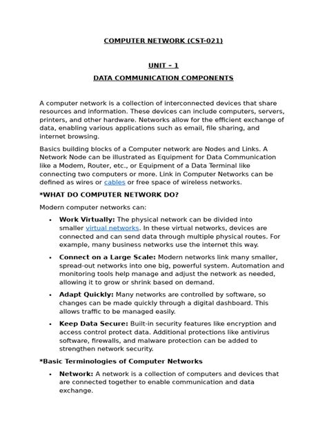 Computer Network Notes Pdf Network Topology Computer Network