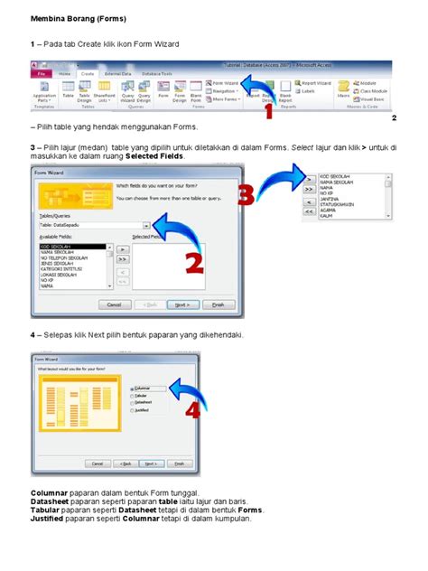 tutorial membuat form guna microsoft access pdf