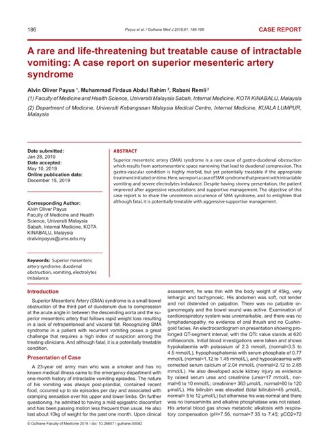 Pdf A Rare And Life Threatening But Treatable Cause Of Intractable