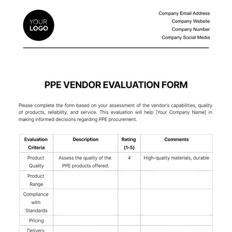 Free Vendor Form Templates To Edit Online