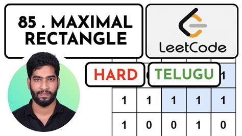 Maximal Rectangle TELUGU Detailed Explanation YouTube
