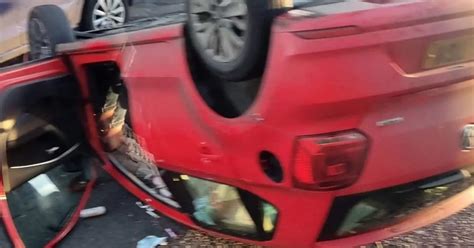 Car Flips Onto Roof In Horror Smash As Police Close Scots Road Daily