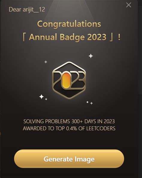 Got 2023 Leetcode Badge For 300days Of Solving Problem On Leetcodegood To Be Within 04