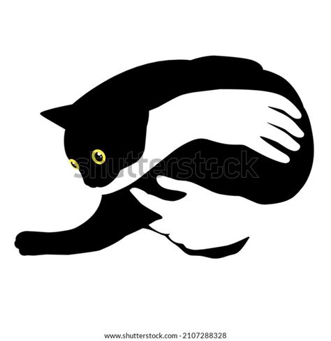 Silhouette Black Cat Black Cat Vector Stock Vector Royalty Free