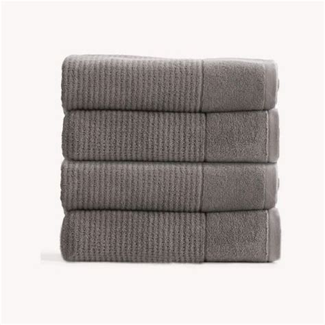 Renee Taylor Cambridge Textured 4 Piece Fossil Bath Towel Pack