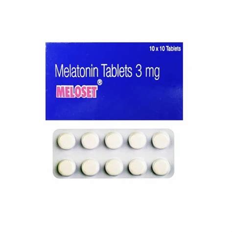 Meloset Melatonin 3mg Tablets Packaging Type Box At ₹ 58 65 Strip In Mumbai