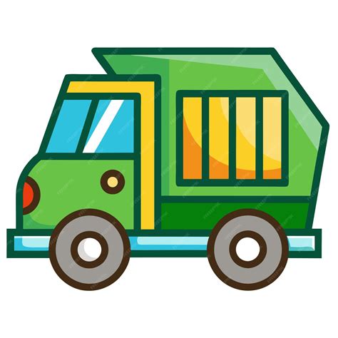 Garbage Truck Clipart Vector Art And Illustration Premium Ai