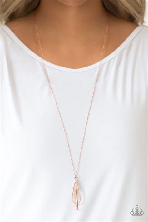 Paparazzi Step Into The Spotlight Copper Necklace And Earring Set