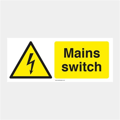 Mains Switch Diamond Safety Signs