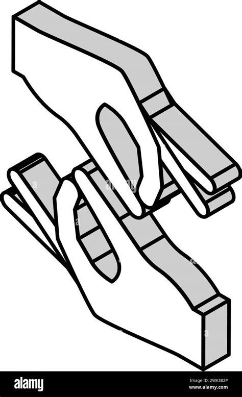 Sign Language Isometric Icon Vector Illustration Stock Vector Image