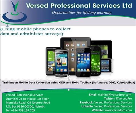 Discounted Training On Mobile Data Collection Using Odk And Kobo
