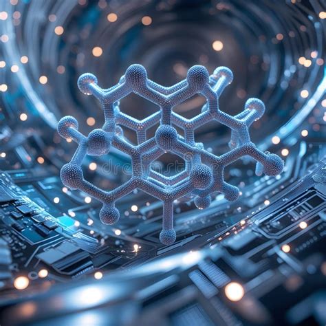 3d Illusrtation Of Graphene Molecules Nanotechnology Background Illustration 3d Illusrtation Of