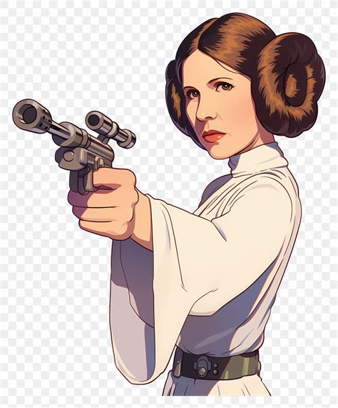 Princess Leia Sci Fi Woman Hero Holding A Blaster PNG 3376x4072px Princess Leia Animated