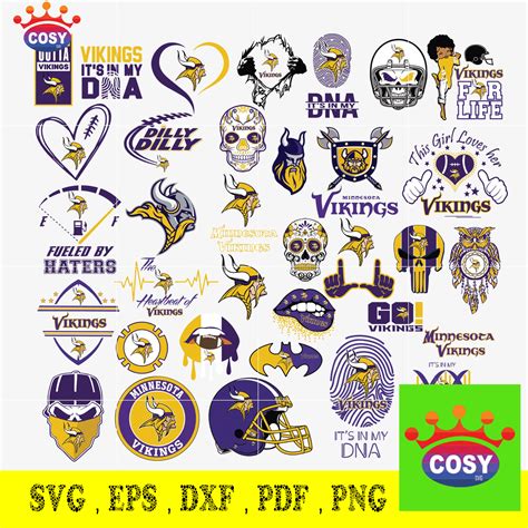 Minnesota Vikings Bundle Svg Bundle Nfl Svg Minnesota Vikings Svg