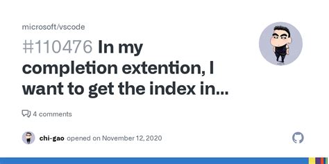 In My Completion Extention I Want To Get The Index In The Suggestion Panel When The User