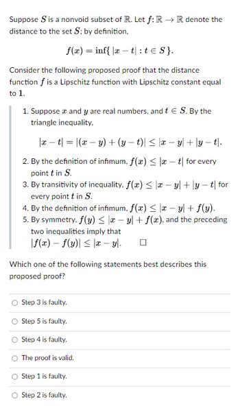 Answered Suppose S Is A Nonvoid Subset Of R Let F R → R Denote The