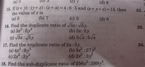 Find The Triplicate Ratio Of 2x 3y Filo