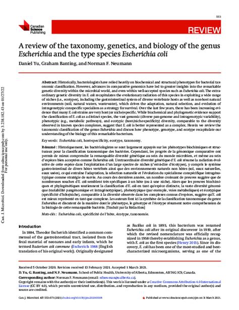 Pdf A Review Of The Taxonomy Genetics And Biology Of The Genus