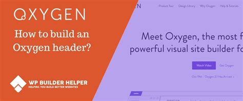 How To Build An Oxygen Header WP Builder Helper