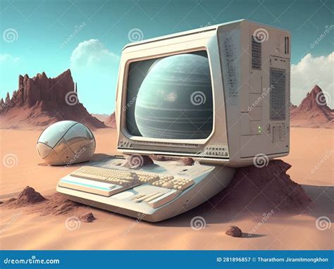 Mind Neuromorphic Computer Craft Royalty Free Illustration