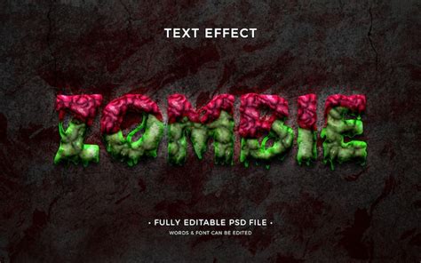 Premium Psd Zombie Text Effect