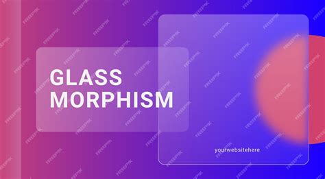 Premium Vector Glassmorphism Layout Template Blurred Banner Design Realistic Glass Blurred