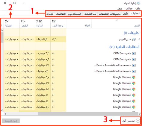 مدير مهام الويندوز 10 ويندوز أكاديمية حسوب