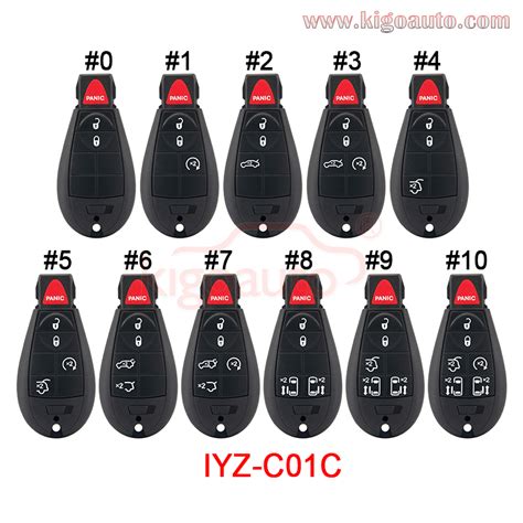 FCC IYZ C01C Fobik Key Remote 434Mhz For Chrysler 300 Town Country Dodge Challenger Charger