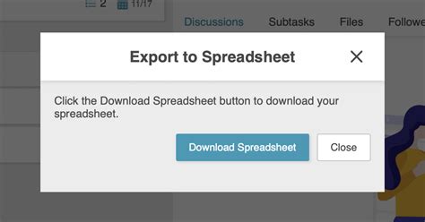 Export A Project To A Spreadsheet Basicops Help Center