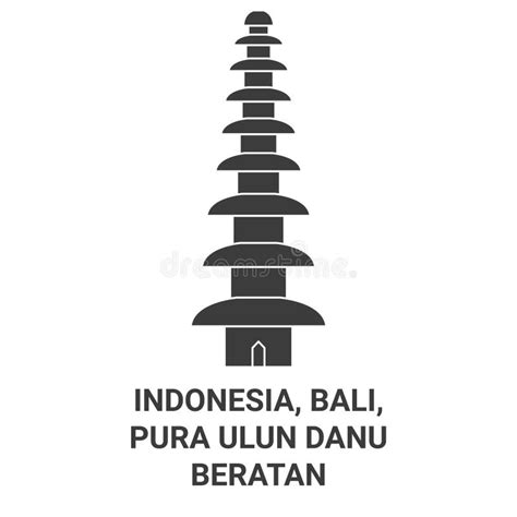 Indonesia Bali City Skyline Isolated Vector Illustration Indonesia
