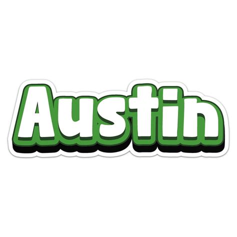 Austin Name Sticker Car Bumper Decal Etsy